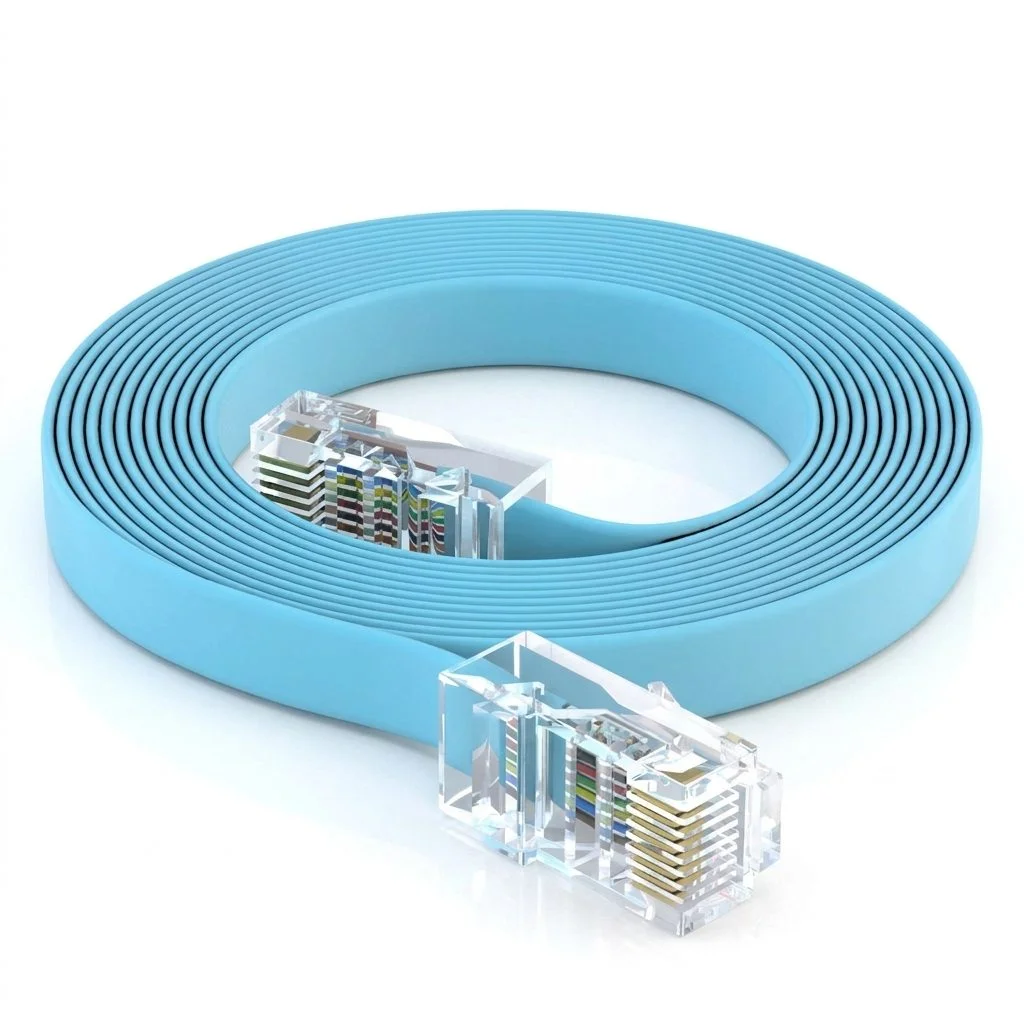 ft RJ45 Rollover Console Cable for Cisco - Baby Blue